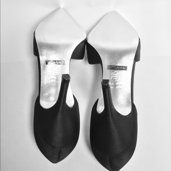 Nina | Shoes | Nina Black Satin Dress Heels | Poshmark